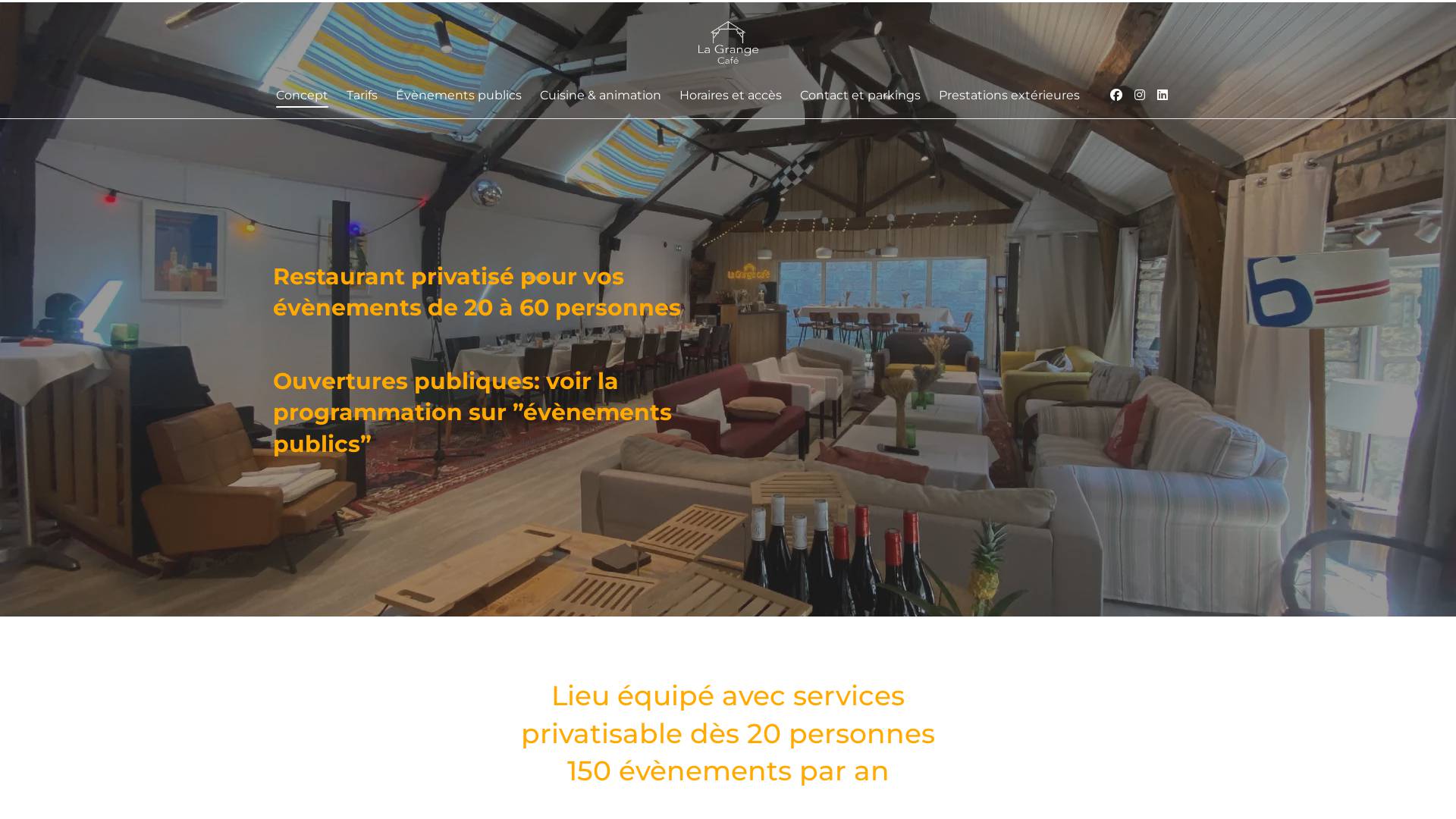 La Grange Café - Tarifs