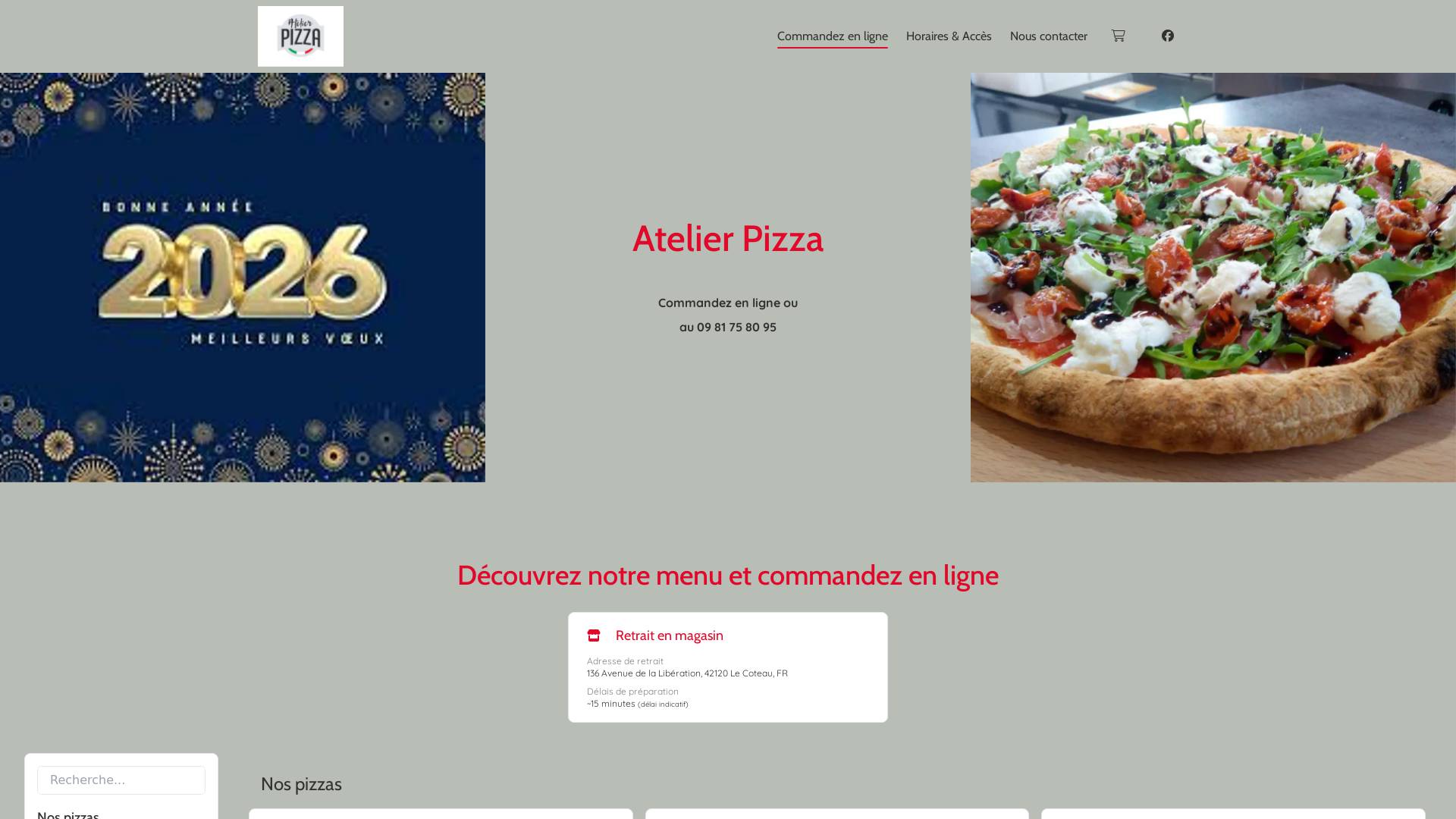Atelier Pizza - Commandez en ligne