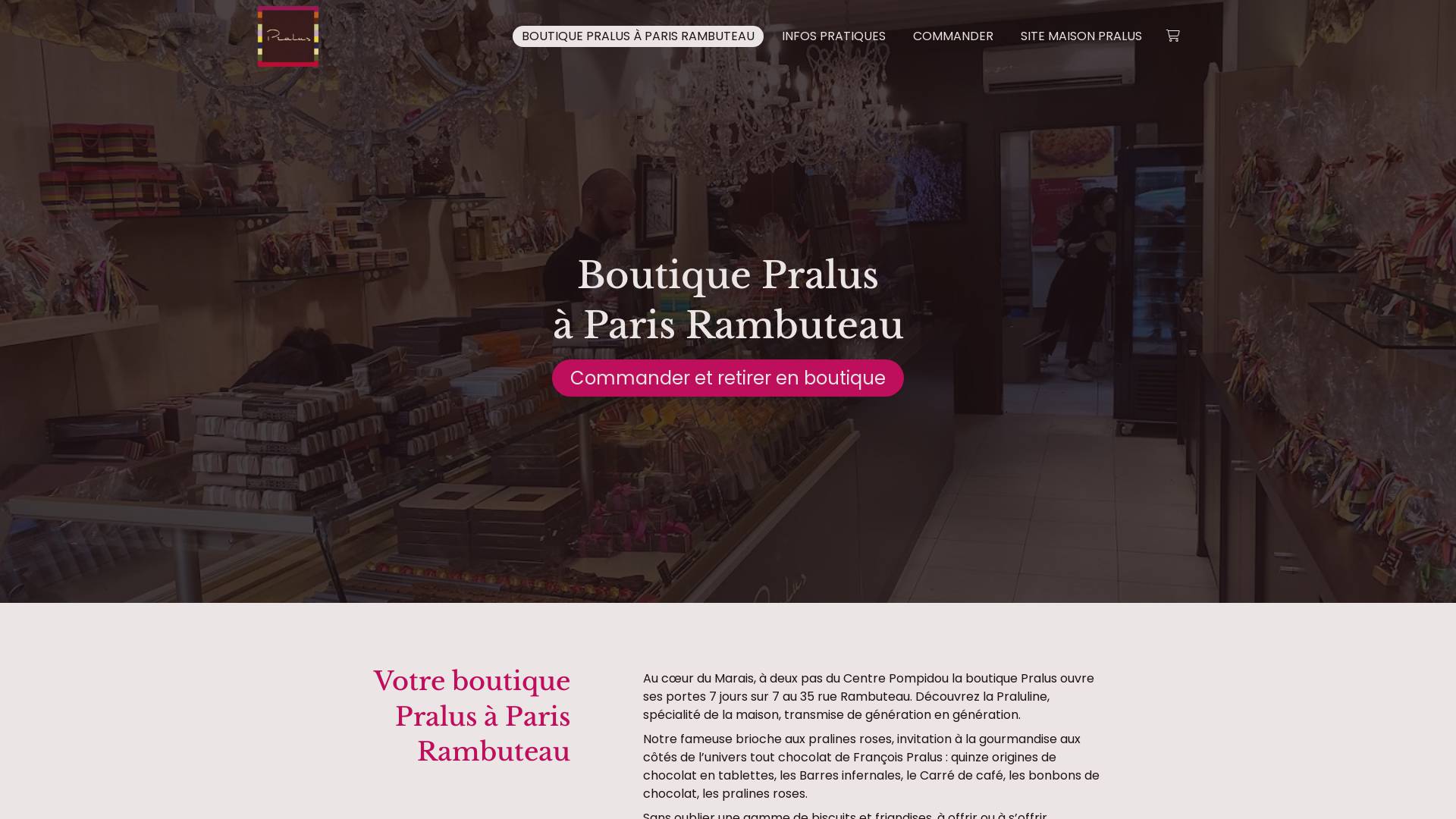 Boutique Pralus à Paris Rambuteau - Maître chocolatier, Praluline...
