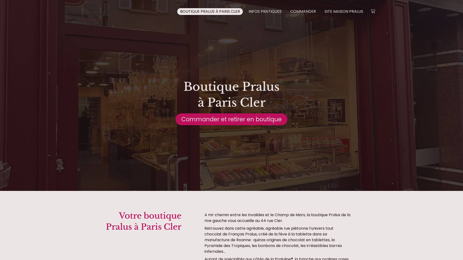 Boutique Pralus à Paris Cler - Maître chocolatier, Praluline...