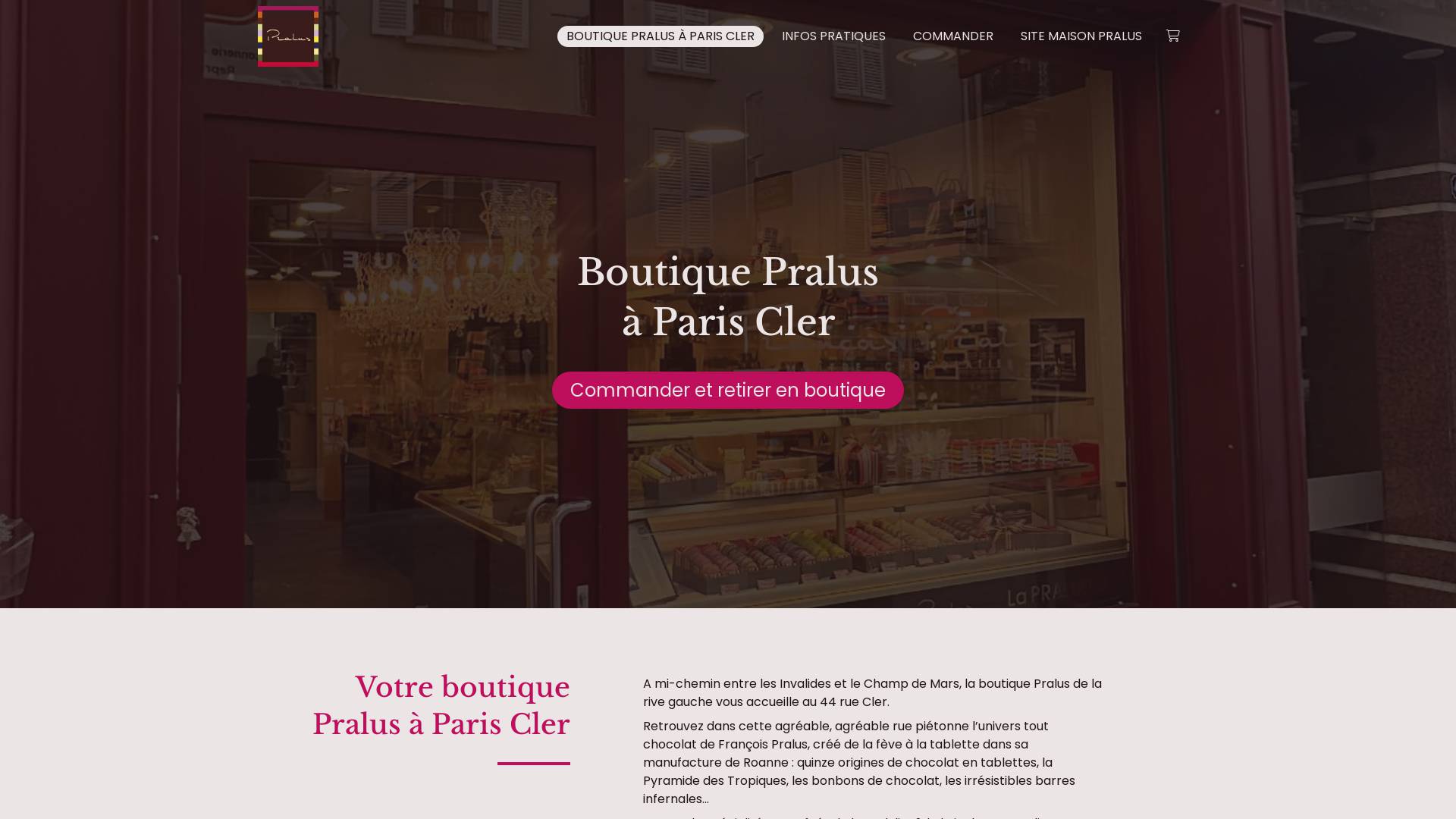 Pralus - Paris - Cler - Infos pratiques