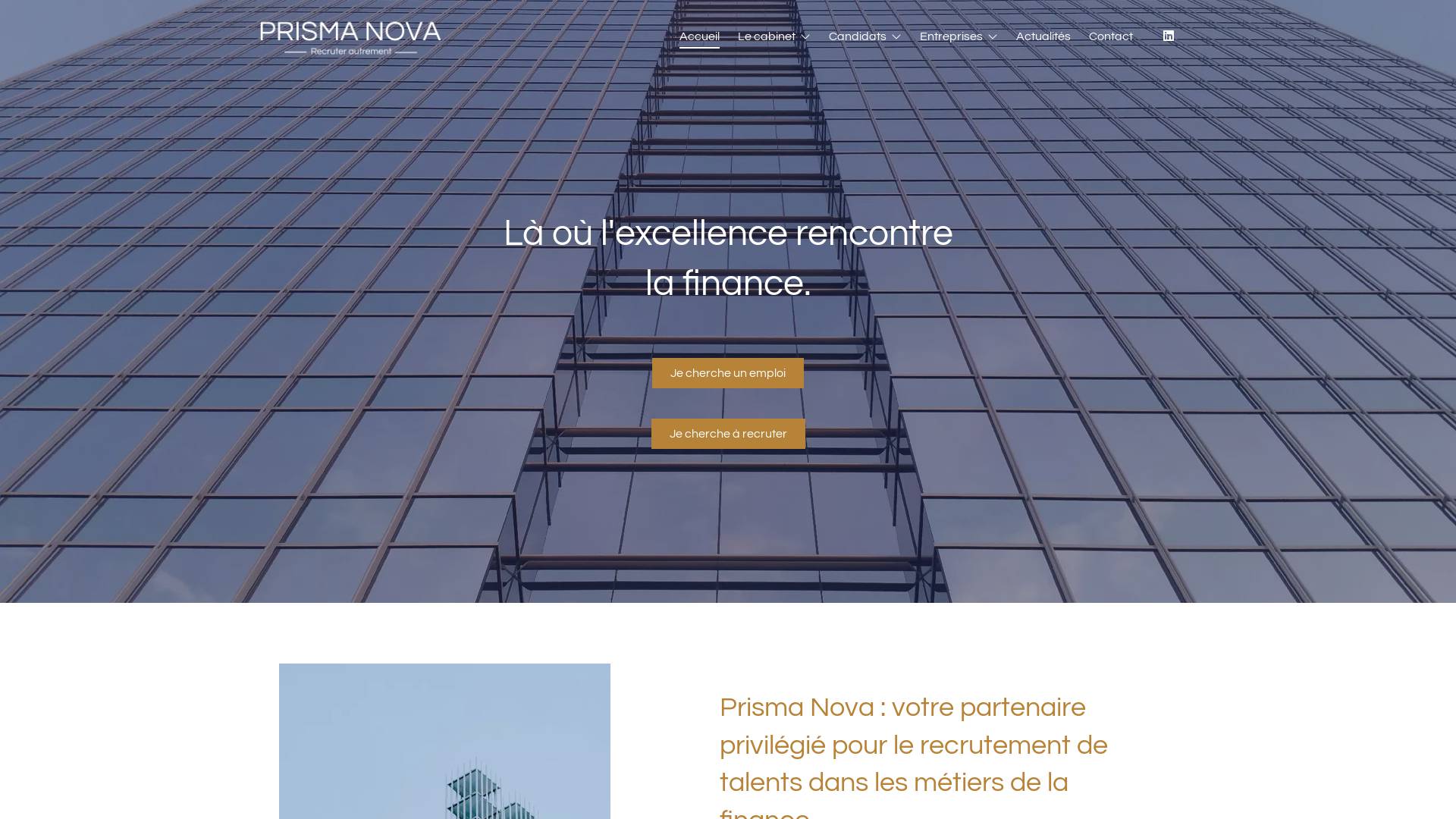 Contactez Prisma Nova à Lyon | Partenaire en Recrutement Finance