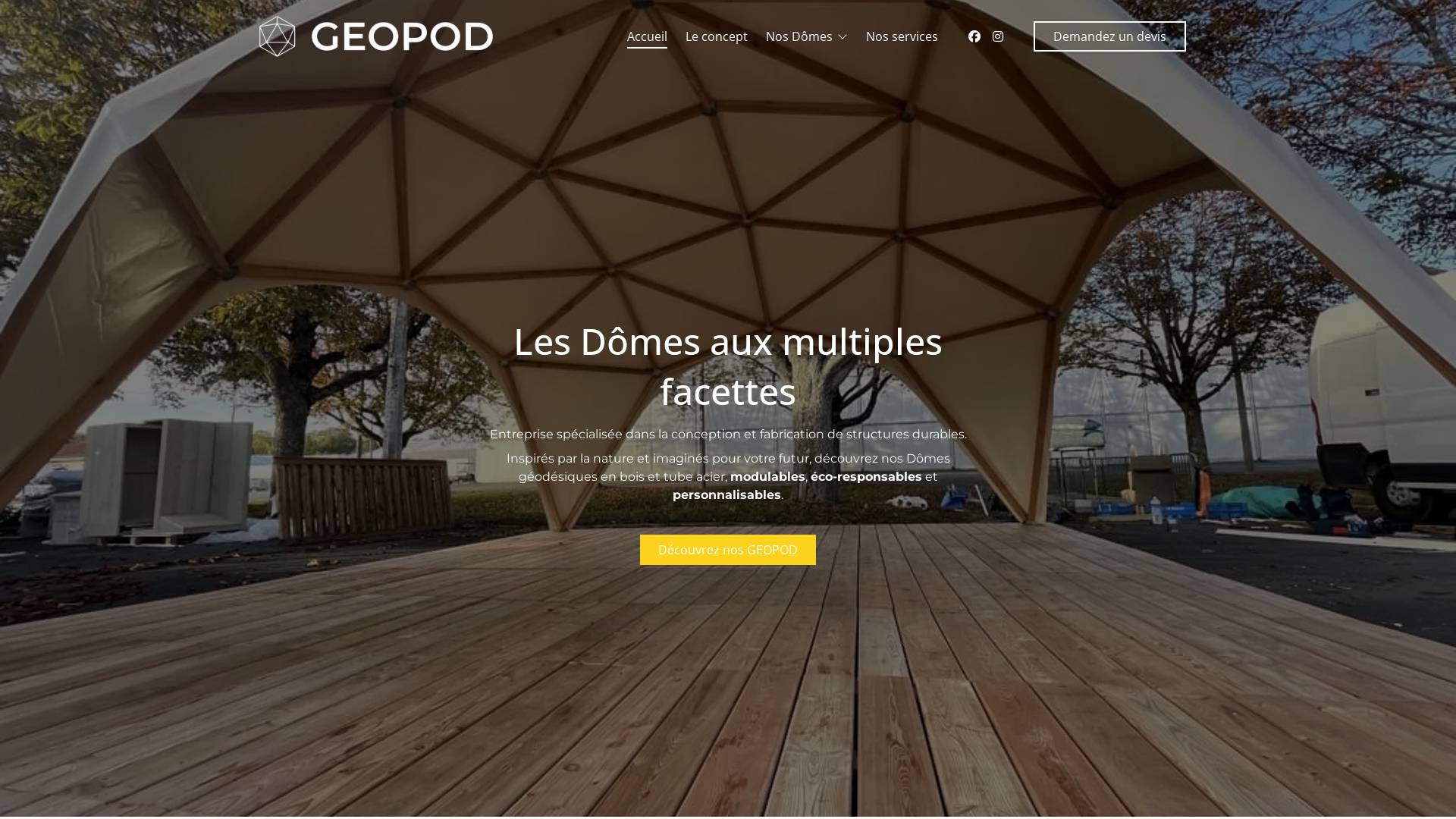 Dômes géodésiques GEOPOD : une gamme complète pour répondre à tous vos ...