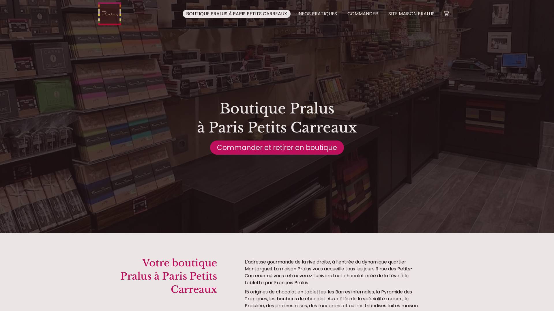 Boutique Pralus à Paris Petits Carreaux - Maître chocolatier, Praluline...